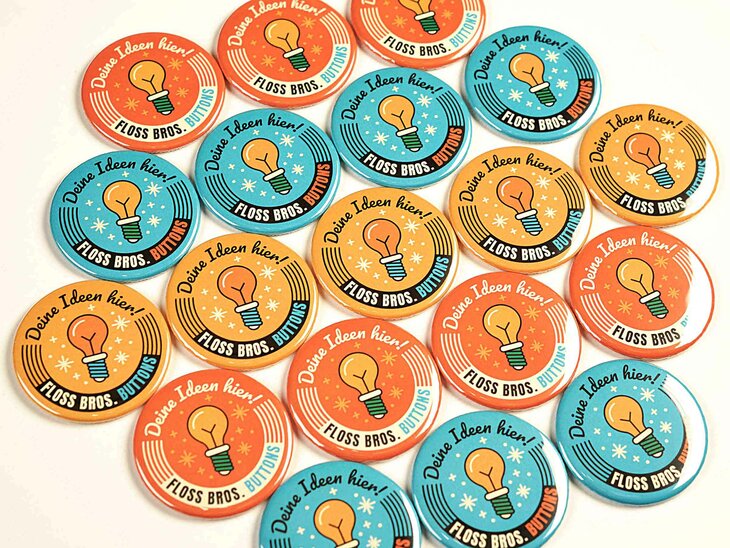Button selbst gestalten | Buttondesigner | Floss Bros.